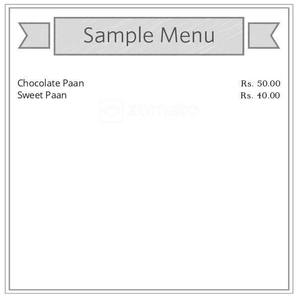 Menu of Saat Tala Paan Shop, Salkia, Howrah