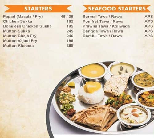 Menu of Subhedar, Baner, Pune