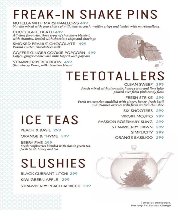 Menu of The Rolling Pin, Kalyani Nagar, Pune