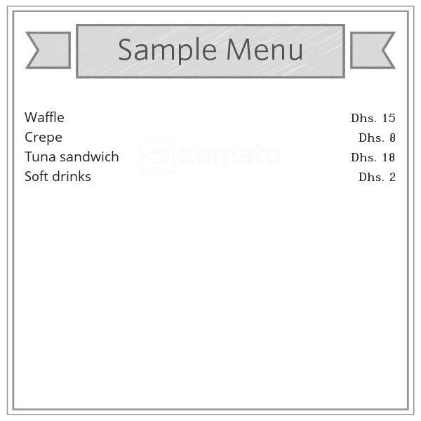 Menu at Marbella Cafe, Khor Fakkan, 985X+FCG - Corniche