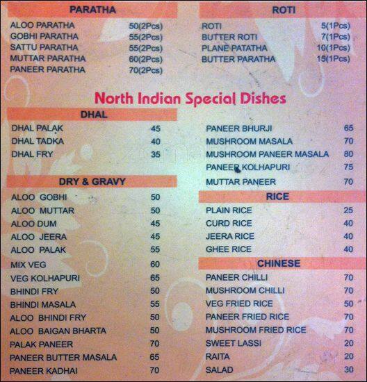 Menu at Krishna Sagar, Bengaluru, 38