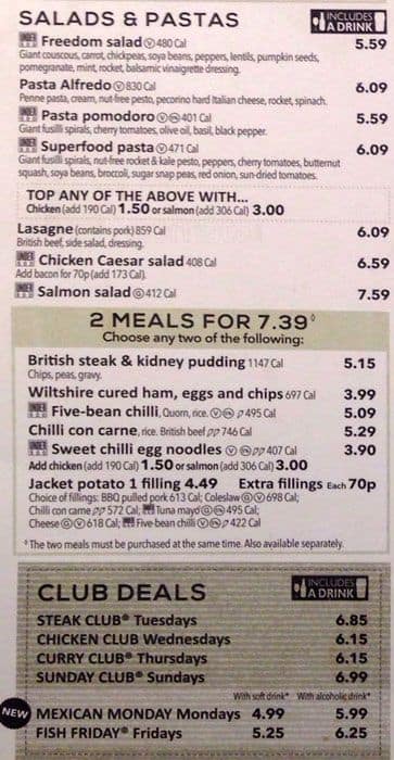 Menu at Baxter's Court pub & bar, London