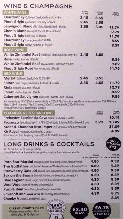 Menu at Baxter's Court pub & bar, London