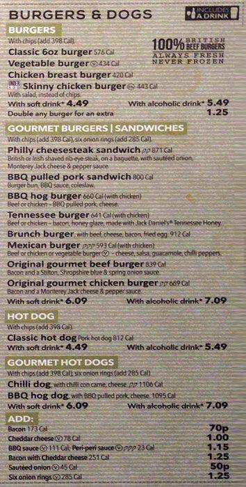 Menu at Baxter's Court pub & bar, London