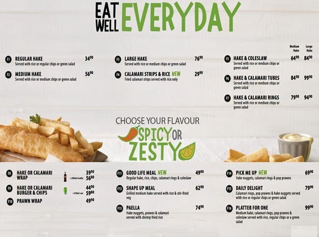 Fishaways Menu, Menu for Fishaways, Stellenbosch, Cape Town - Zomato SA