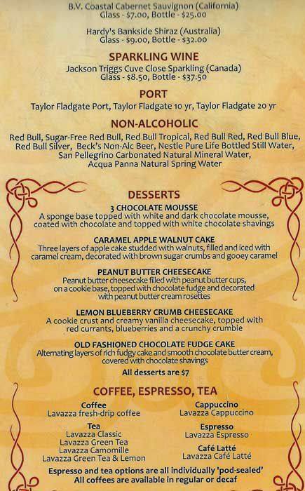 Menu at Heart & Crown pub & bar, Ottawa