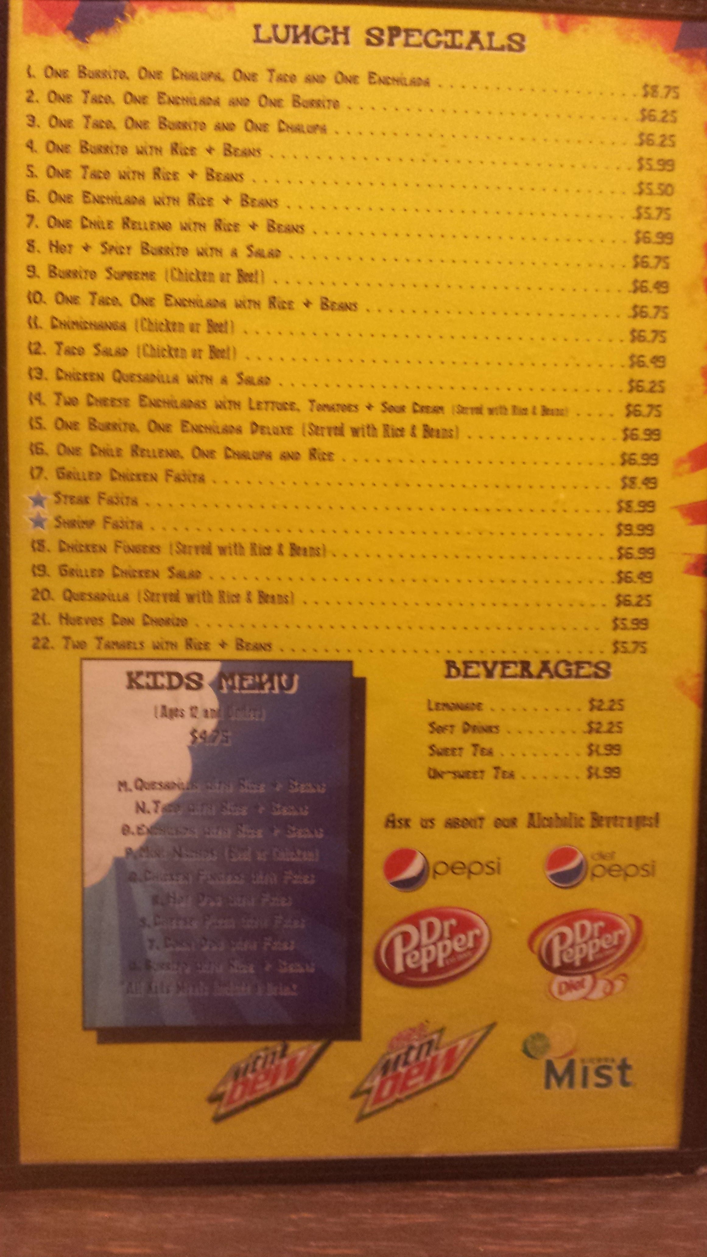 Dothan Al Restaurant Menus
