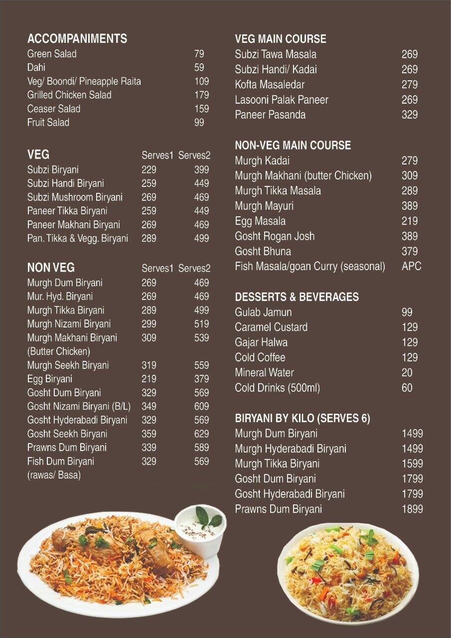 Menu at Azafran Biryani - Biryani's & More, Thane