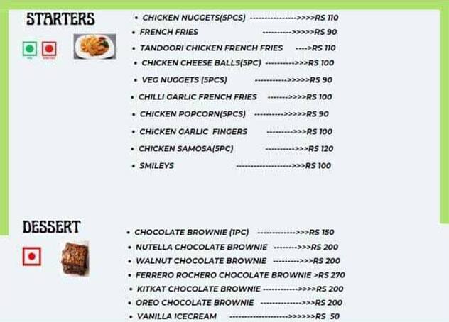 Menu at Doctor`s cafe, Chennai