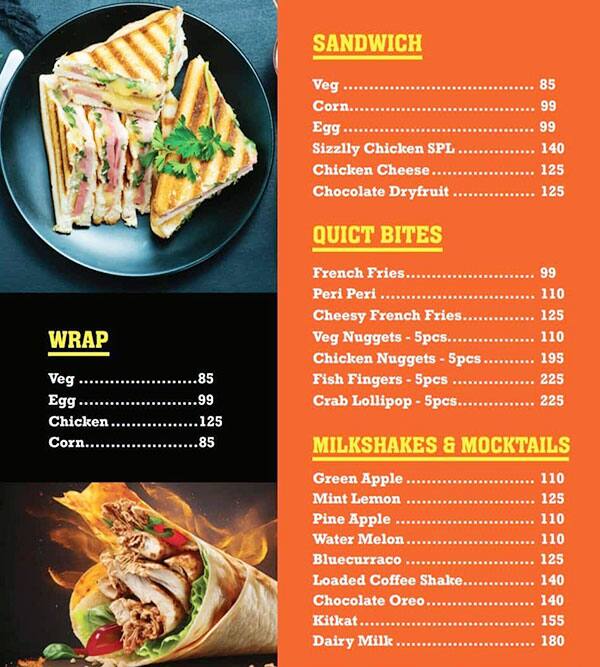 Menu of Abhi Cafe, Nalasopara, Mumbai