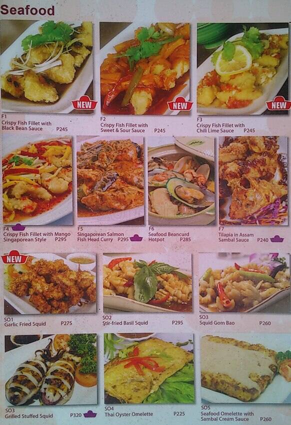 Menu at Sentosa Singaporian Chinese Restaurant, Quezon City, J2P2+4HF