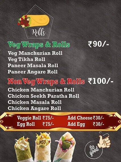 Wraps & Rolls Menu, Menu for Wraps & Rolls, Panch Pakhadi, Thane West ...