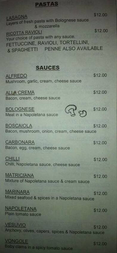 Menu at Carlos Naples Pizza Restaurant, Strathpine, 8 Lincoln St