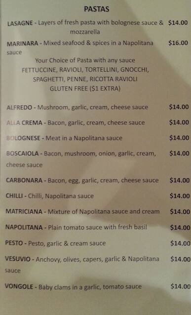Menu at Carlos Naples Pizza Restaurant, Strathpine, 8 Lincoln St
