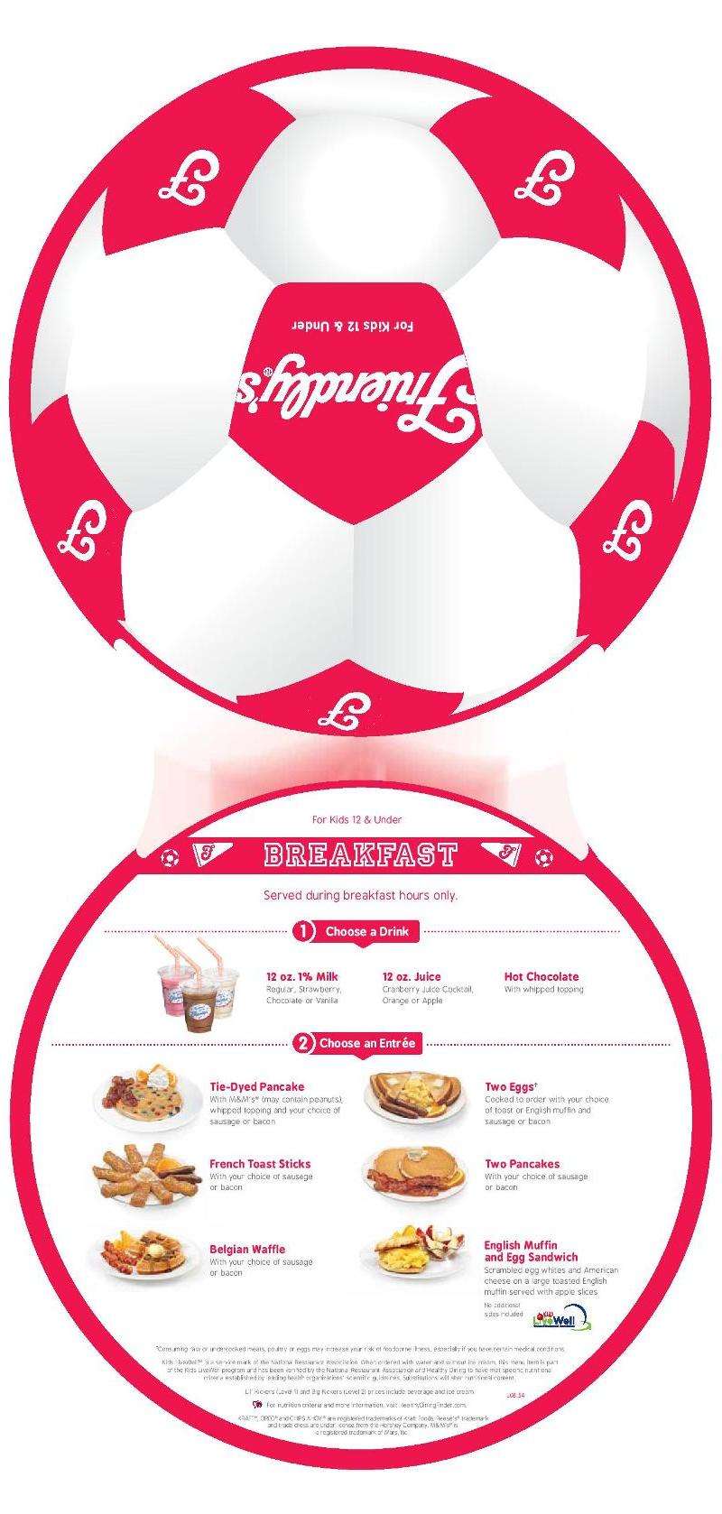 Menu at Friendly's restaurant, Indian Harbour Beach, E Eau Gallie Blvd