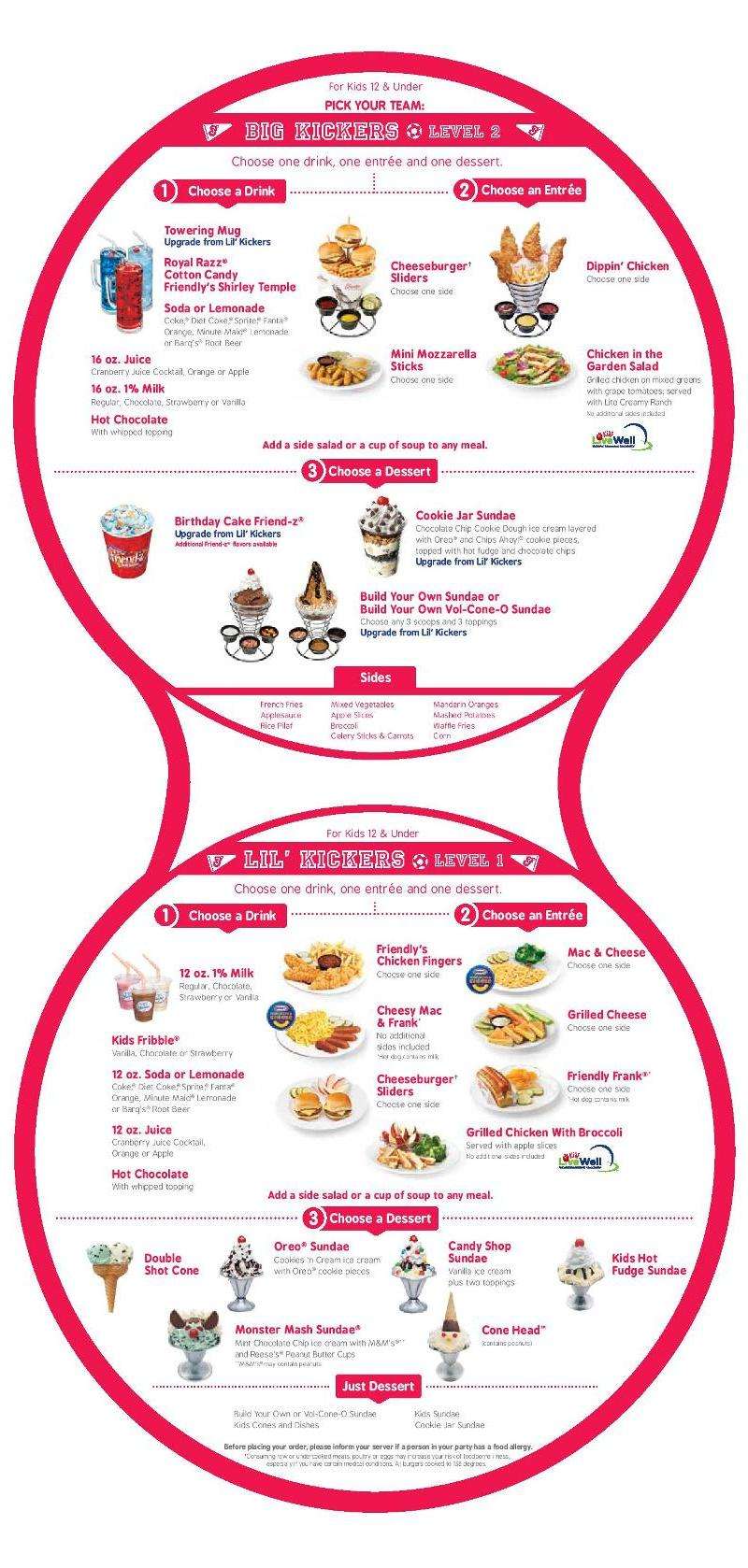 Menu at Friendly's restaurant, Indian Harbour Beach, E Eau Gallie Blvd