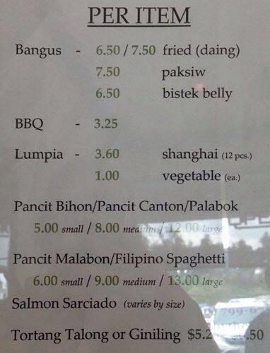 Menu at Cabalen restaurant, Hercules