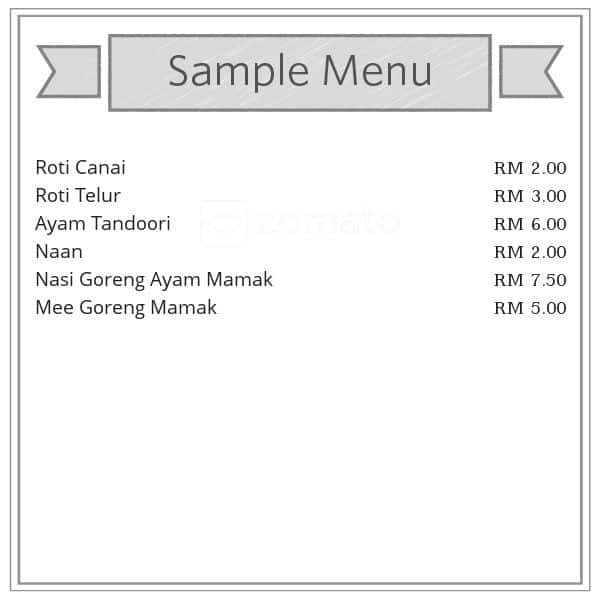 Restoran Ali NZ Menu, Menu for Restoran Ali NZ, Sungai Besi, Kuala ...
