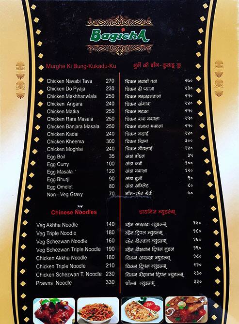 Menu at Bagicha Family Resto, Uruli Kanchan, Irrigation Colony