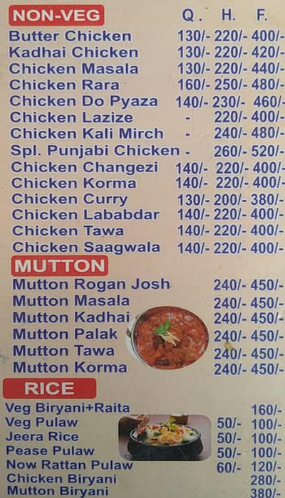 Menu at Shiv restaurant, Noida
