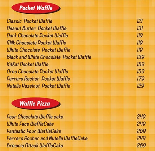 Menu of Dawn Waffle, Oshiwara, Andheri West, Mumbai