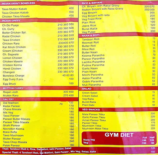 Menu at 2+Food Point, Gurugram