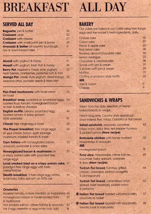 Woolworths Menu 1956