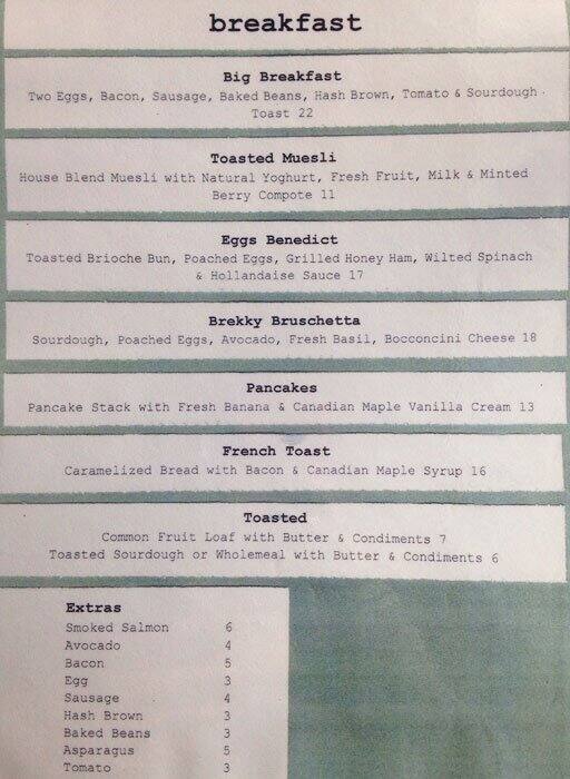 Menu at Steel Tree at the Foreshore restaurant, Rockingham, 7 Railway Tce