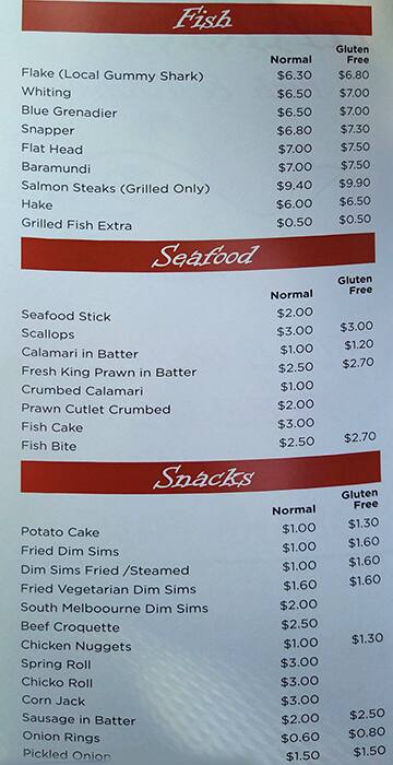Menu at Harry's Fish & Chips - The Chip Professionals fast food ...