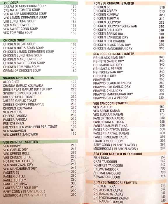 Menu of Myra Dining & Bar, Bhandup, Mumbai