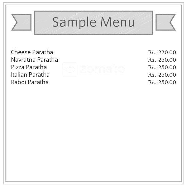 Menu at Navratna, Bhopal, Plot 6
