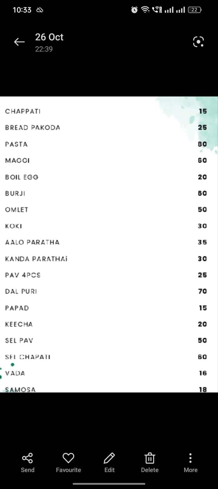 Menu of Anish Rajani Foods, Ulhasnagar, Thane