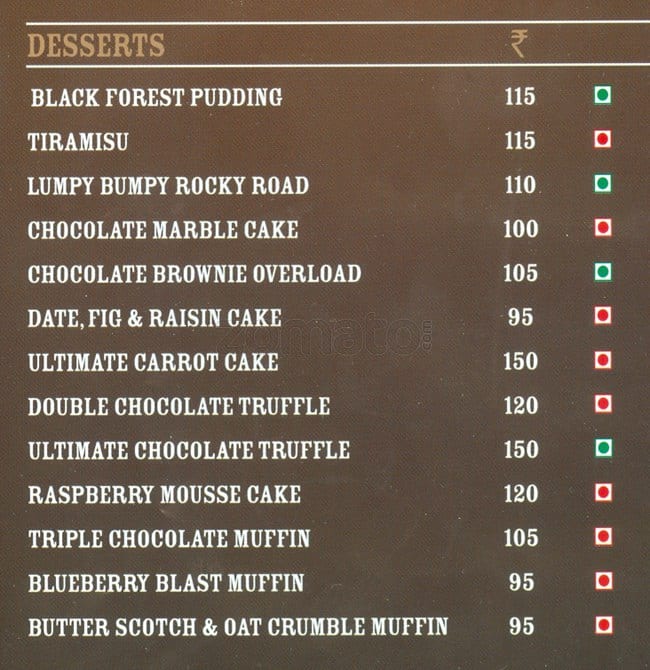 Menu at Costa Coffee, Mumbai, Dynamix Mall