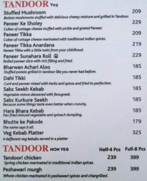 Menu of Motu Seth Restaurant, Rukanpura, Patna