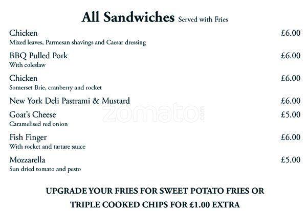 Menu at The Brook pub & bar, Worcester Park, 181 Central Rd