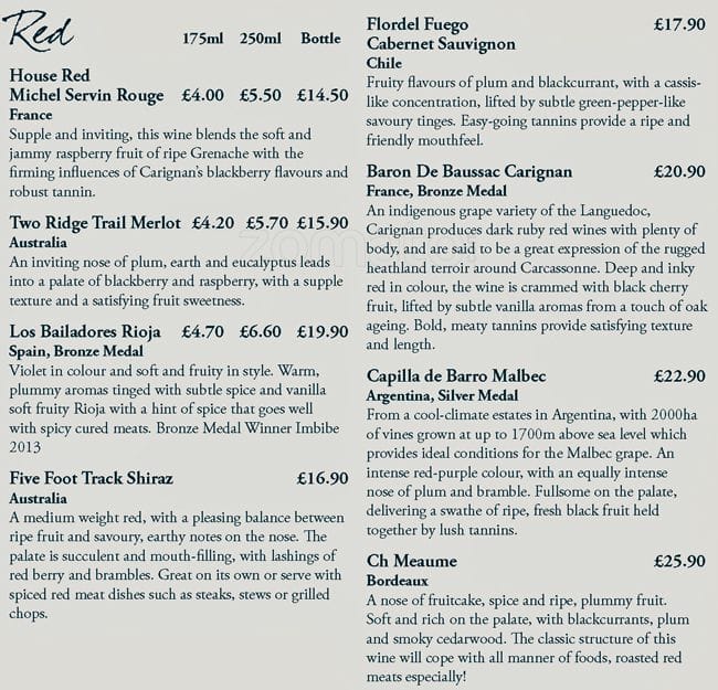Menu at The Brook pub & bar, Worcester Park, 181 Central Rd