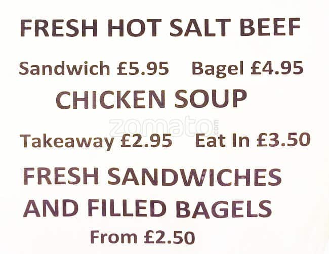 Menu at Buckinghams of Stanmore cafe, Stanmore