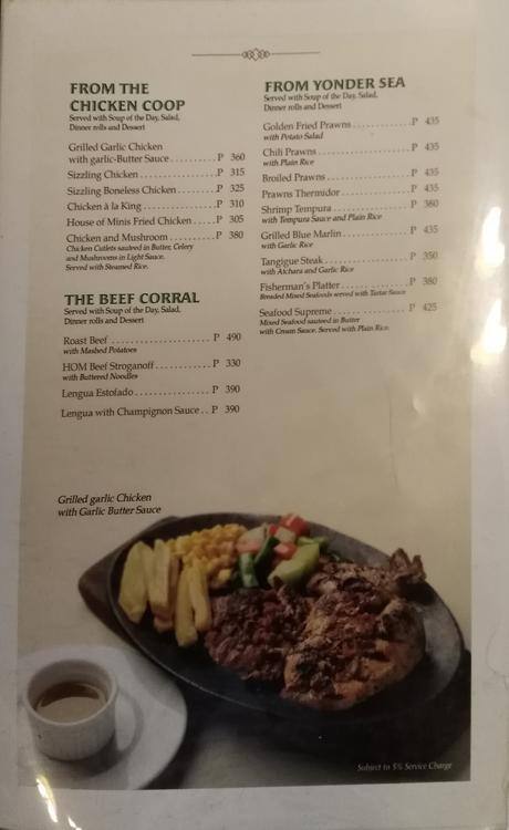 Menu at SGS House of Minis restaurant, San Juan, Shoppesville