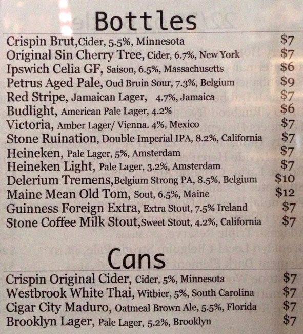 Menu at Merrion Square Pub, New York City
