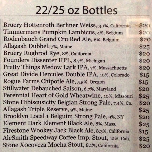 Menu at Merrion Square Pub, New York City