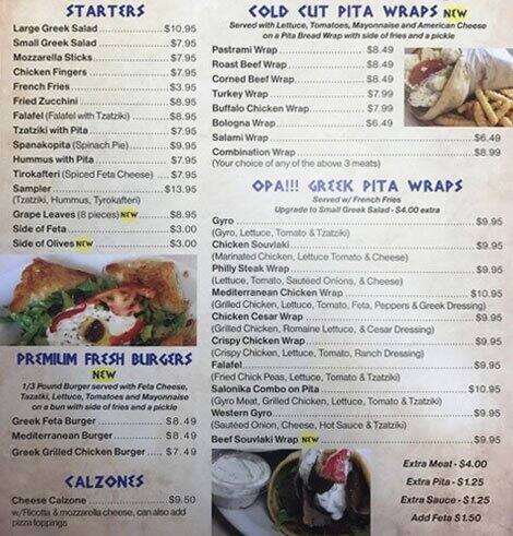 Menu at Papa's Greek Family Restaurant, Virginia Beach