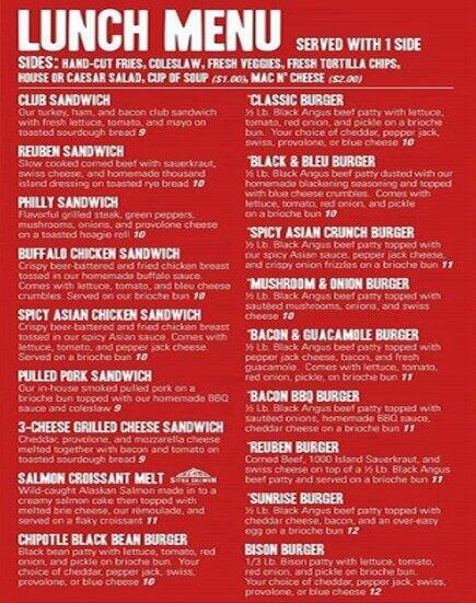 Menu at Iron Spike Brewing Company pub & bar, Galesburg