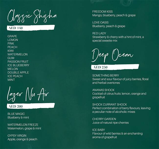 Menu of NOÉPE - Park Hyatt Dubai, Al Garhoud, Dubai