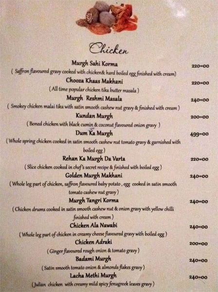 Golden spoon menu store
