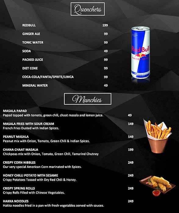 Menu of Vegas 69 Bar & Restaurant, Shobhagpura, Udaipur