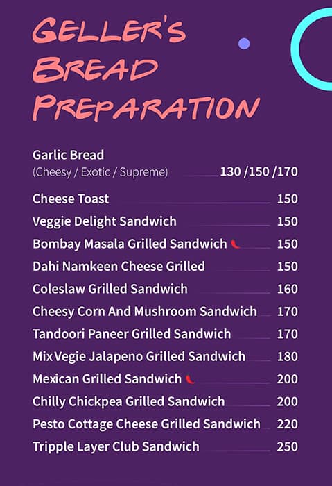 Menu at Central Perk Udaipur, Udaipur, 100 Feet Rd