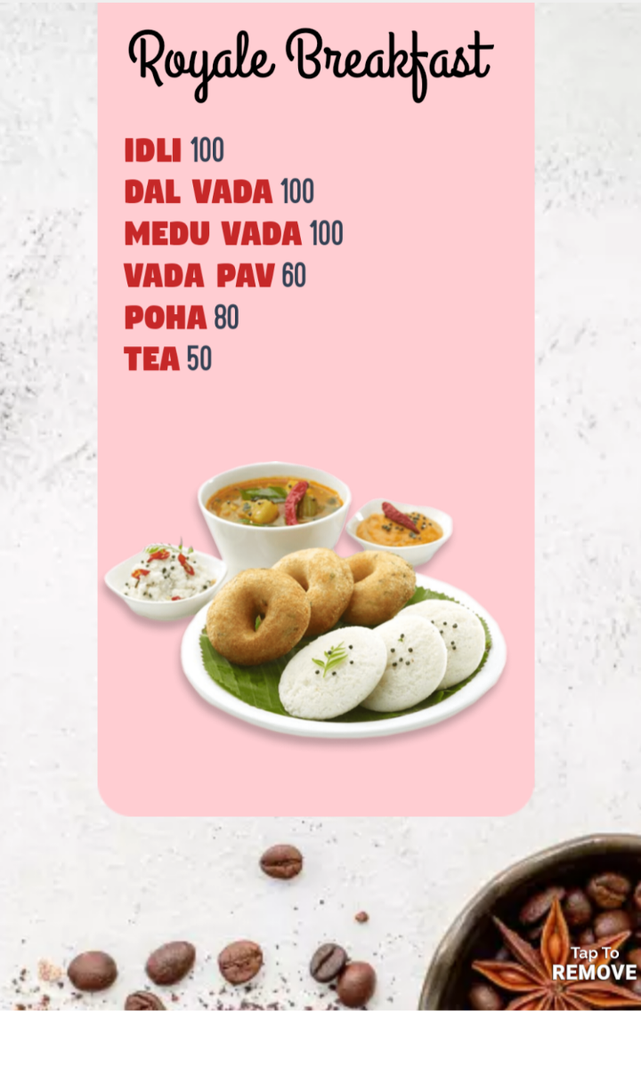 Menu of Royale Cloud Cuisine, Bhayandar, Mumbai