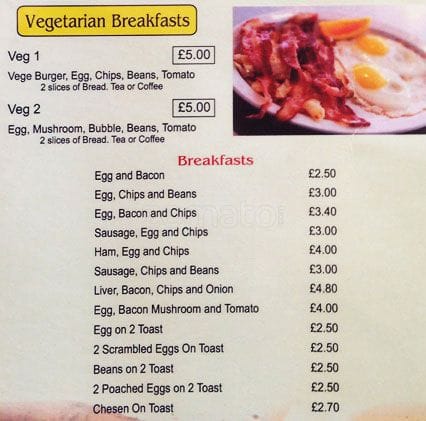 Menu at Millennium Cafe, London, 12 Whalebone Ln S