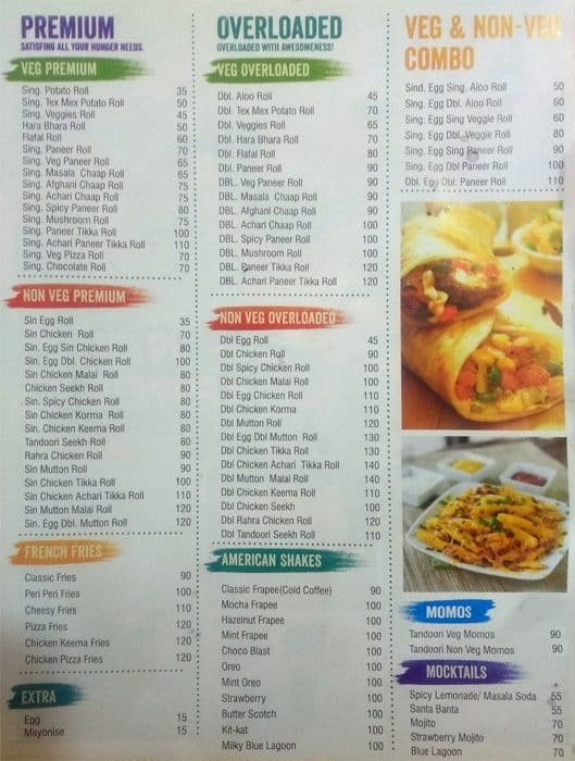Roll Xpress Menu, Menu for Roll Xpress, Sector 15, Chandigarh - Zomato
