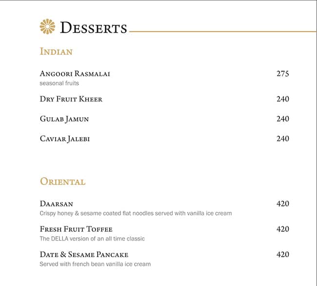 Menu at Café 24, Lonavala